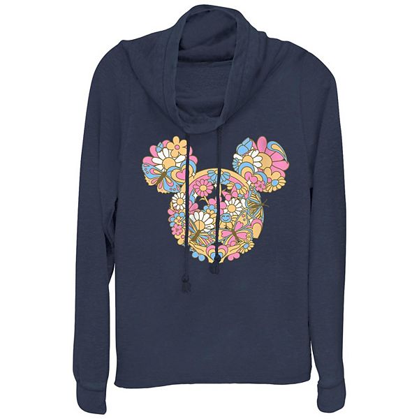 Disney's Mickey Mouse Flowers And Butterflies Plus Size Cowlneck ...
