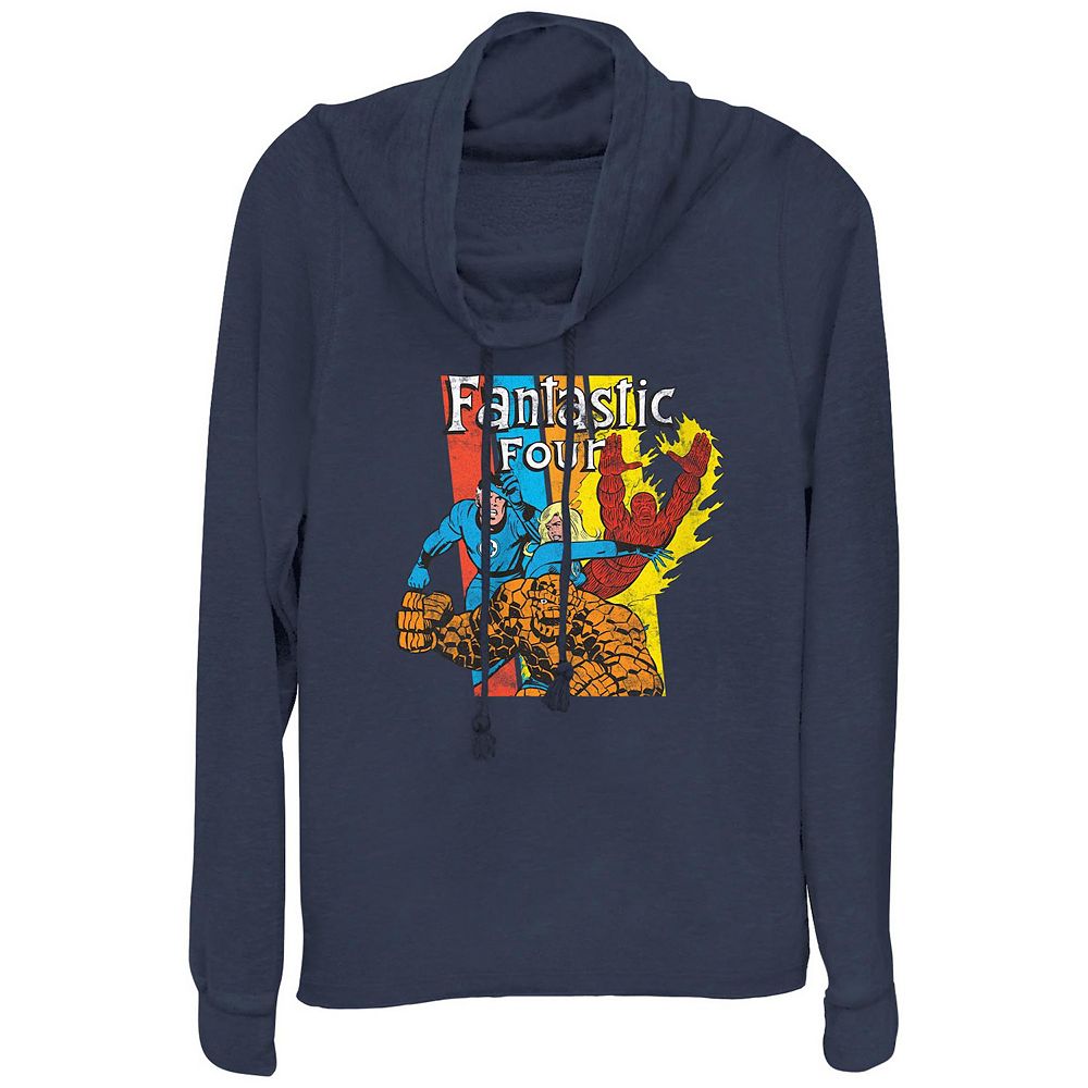 Plus Size Marvel Fantastic Four Action Team Cowlneck Graphic ...