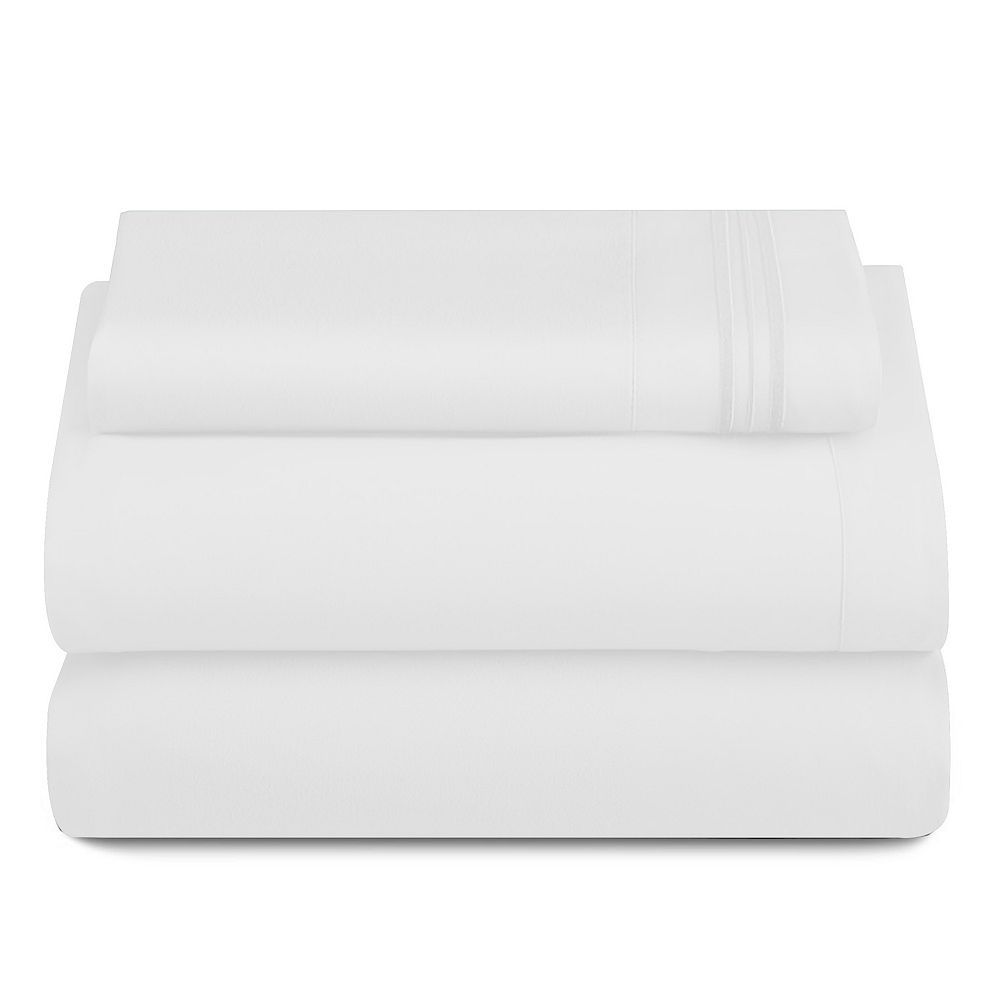 Lux Decor Collection 4 Piece Solid Sheets Luxury Deep Pocket Bed Sheets ...