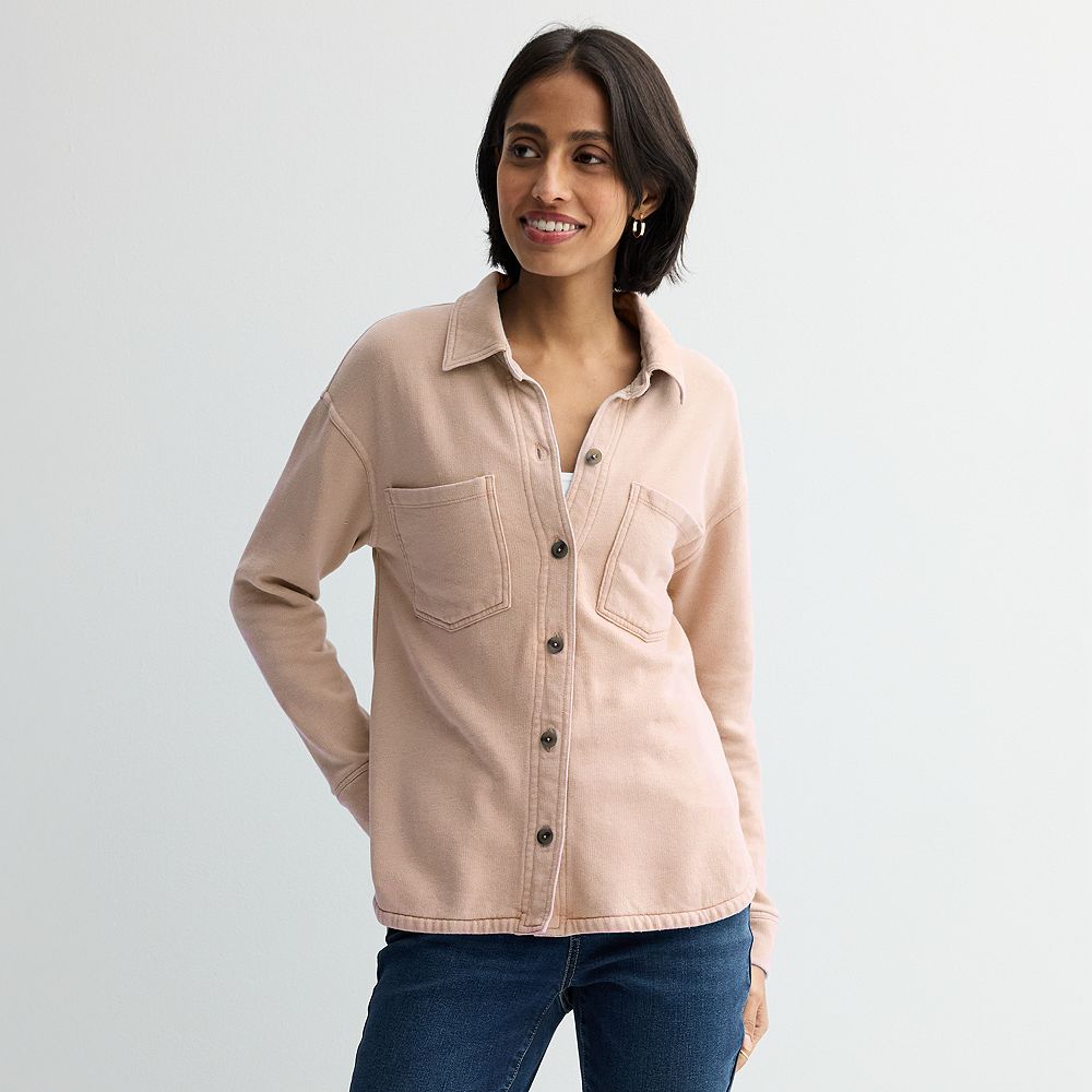 Women's Sonoma Goods For Life® Knit Fleece Shacket