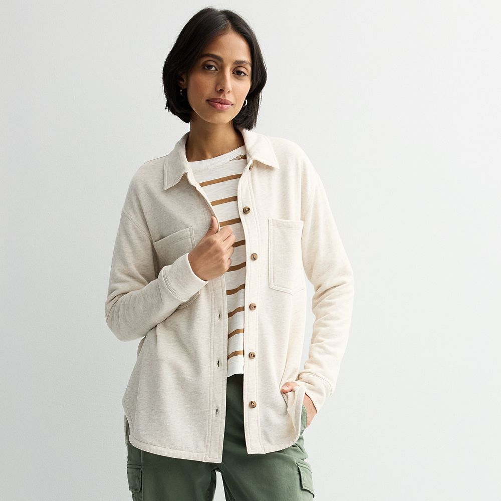 Women's Sonoma Goods For Life® Knit Fleece Shacket