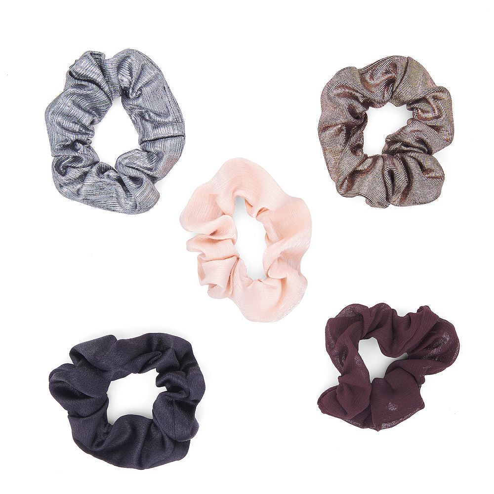 Ella Shea 5-pk. Metallic Hair Scrunchie Set
