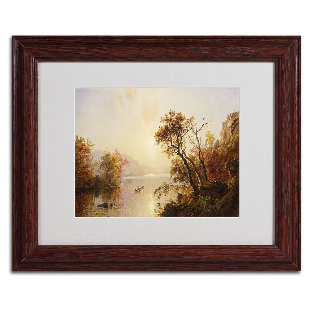 Jasper Cropsey 'Rowing Out of a Cove 1878' Matted Framed Wall Art