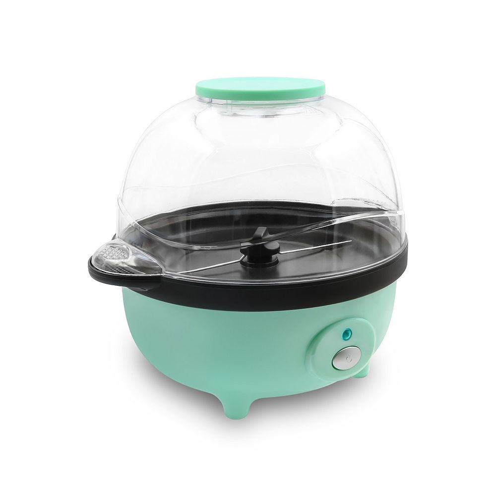 Elite Cuisine 3Qt Hot Oil Stirrer Popcorn Popper with Serving Bowl Lid