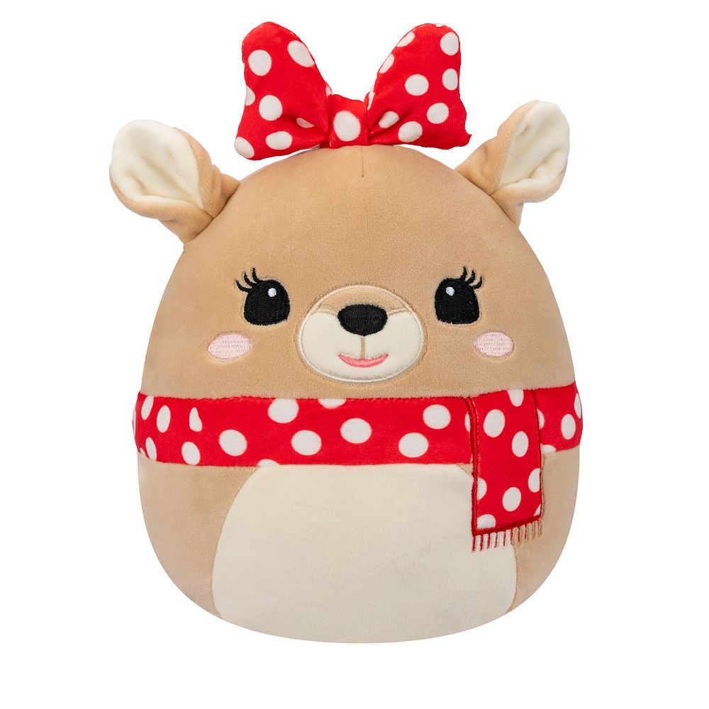 Squishmallows Rudolph Christmas Clarice Red Polka Do Plush