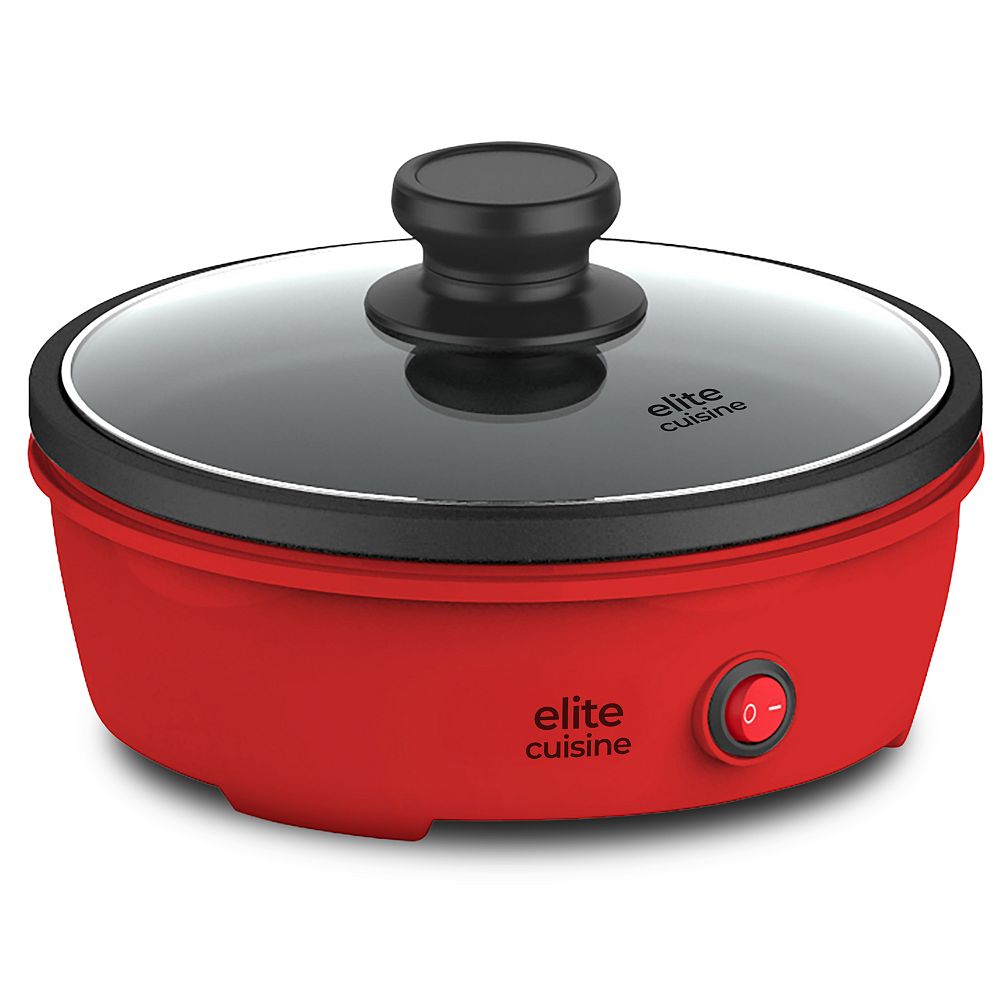 Elite Cuisine 8.5" Round Mini Skillet with Glass lid