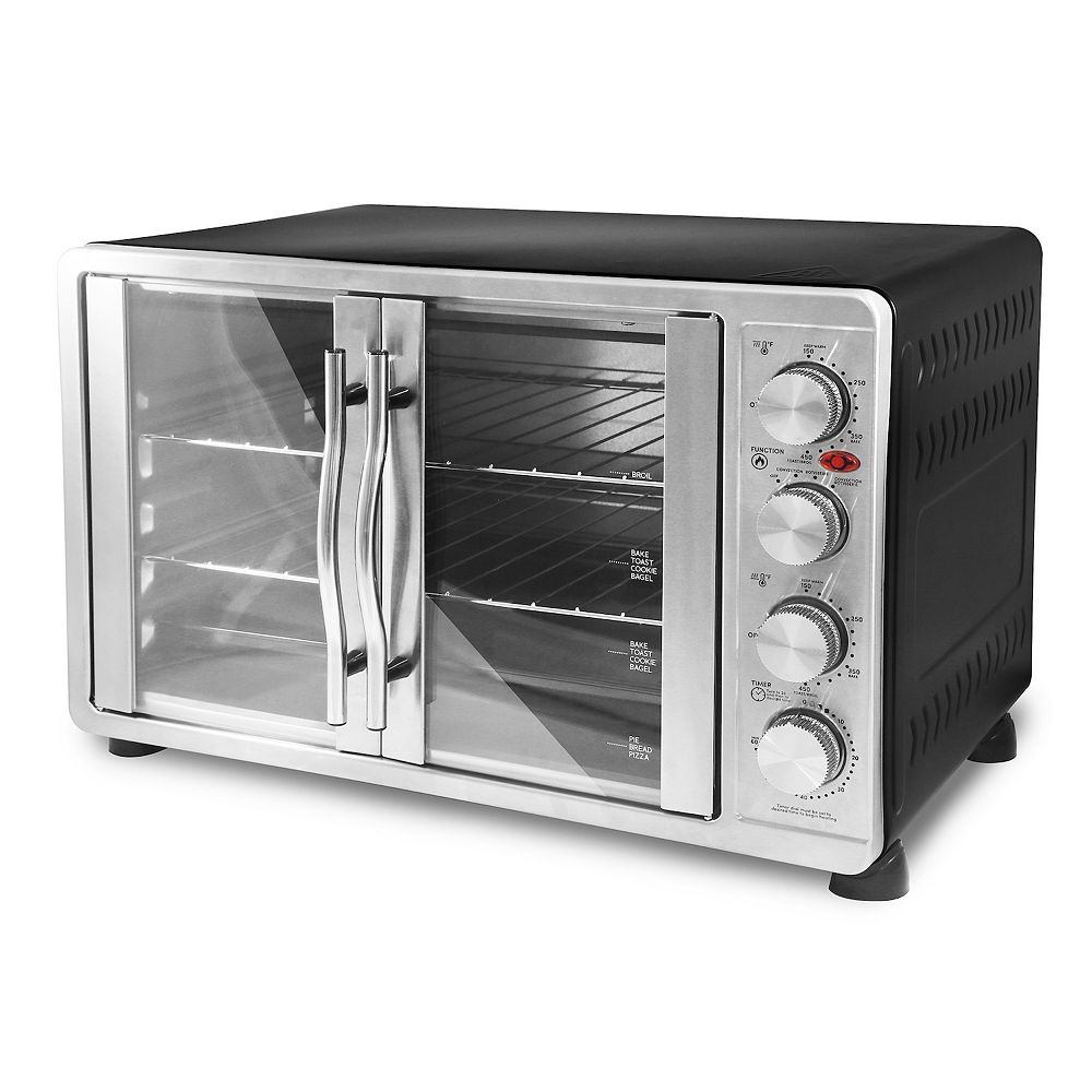 Elite Cuisine French Door Oven with Rotisserie, Convection and Separate ...