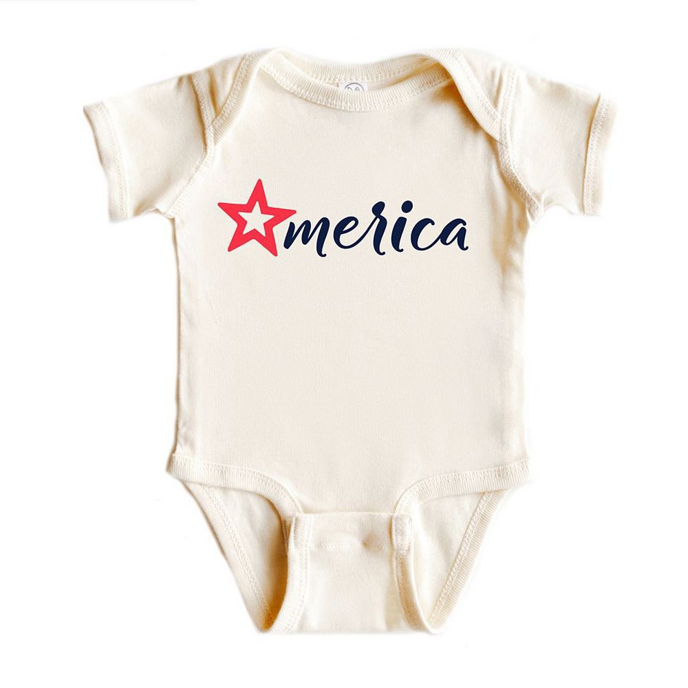 Merica Star Baby Bodysuit