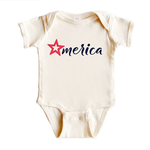 Merica Star Baby Bodysuit