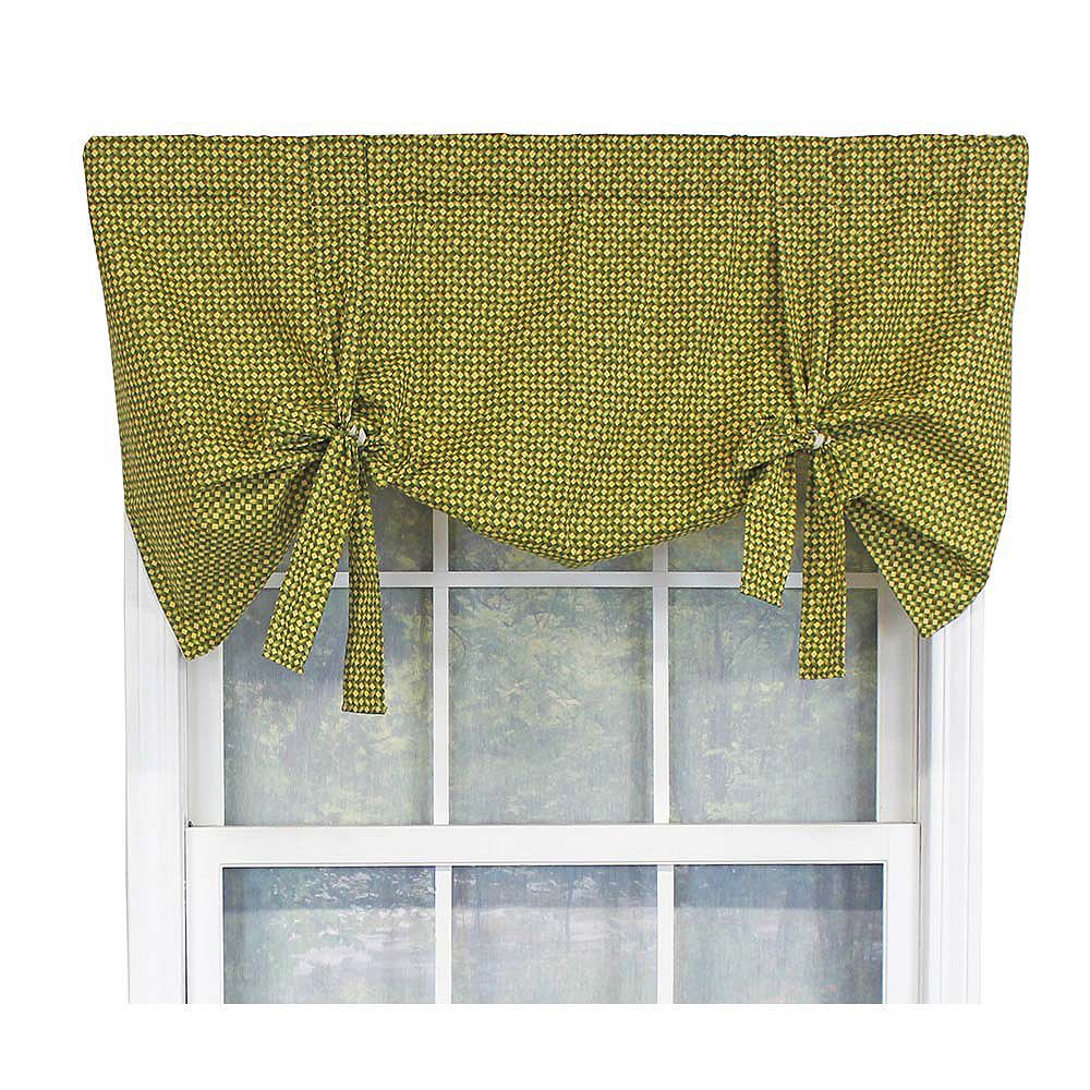 Cabana Trellis Tie-Up Bold Color and Design Window Valance 3" Rod Pocket