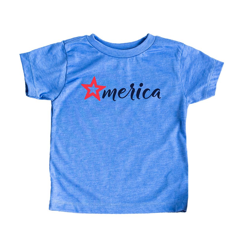 Merica Star Toddler Short Sleeve Graphic Tee