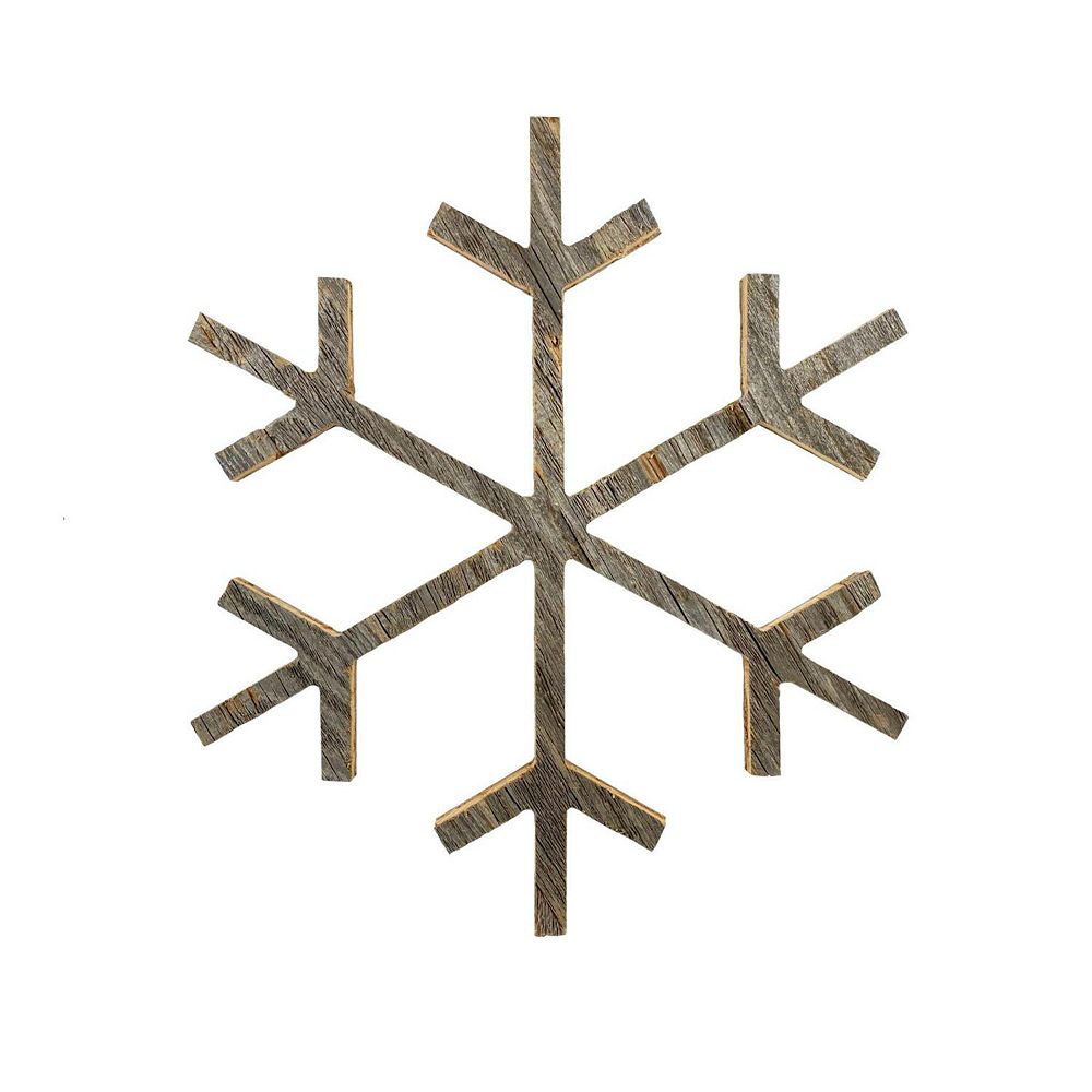 Rustic Farmhouse 12 In. Reclaimed Wood Snowflake, Indoor/outdoor ...