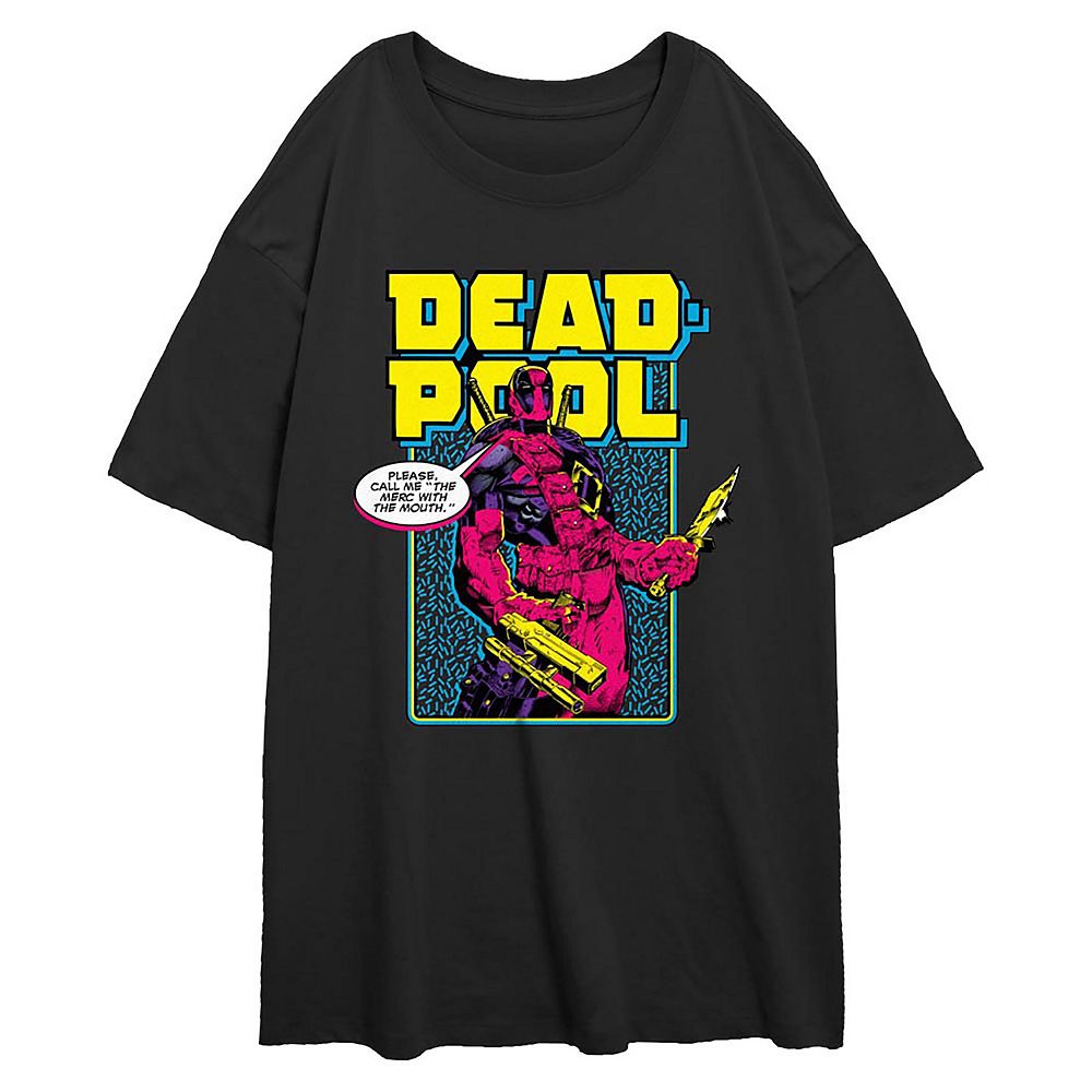 Juniors' Marvel Deadpool Please Call Me Oversized Graphic Tee