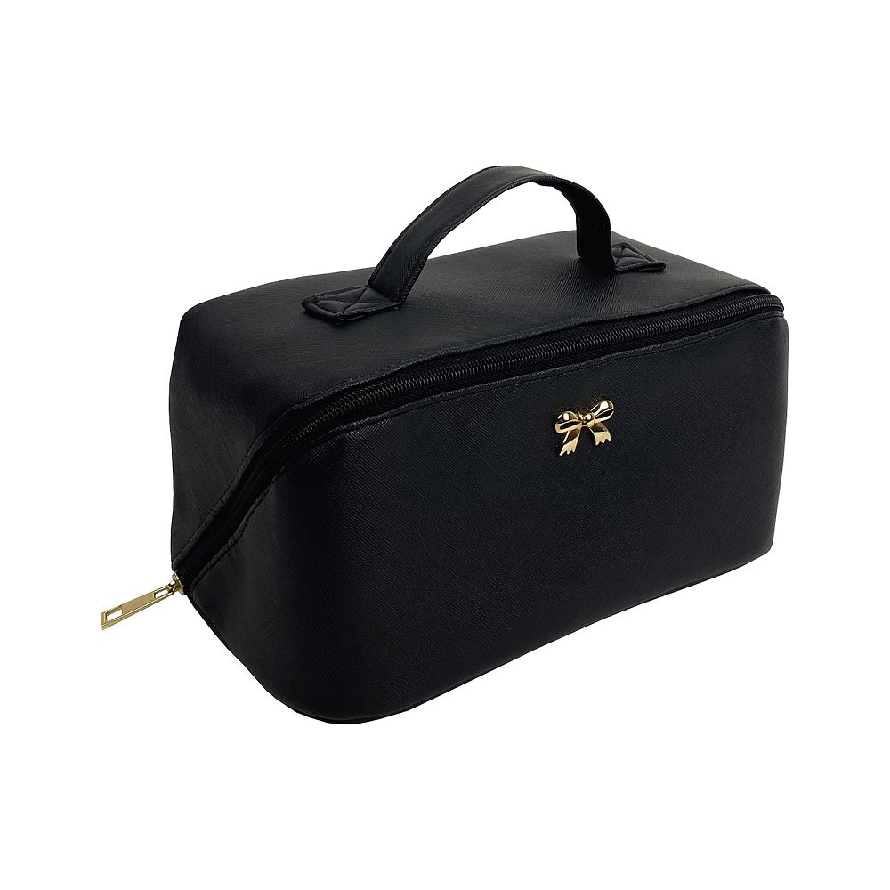 Diagonal Zip Makeup Bag