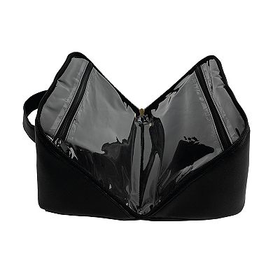 Diagonal Zip Makeup Bag