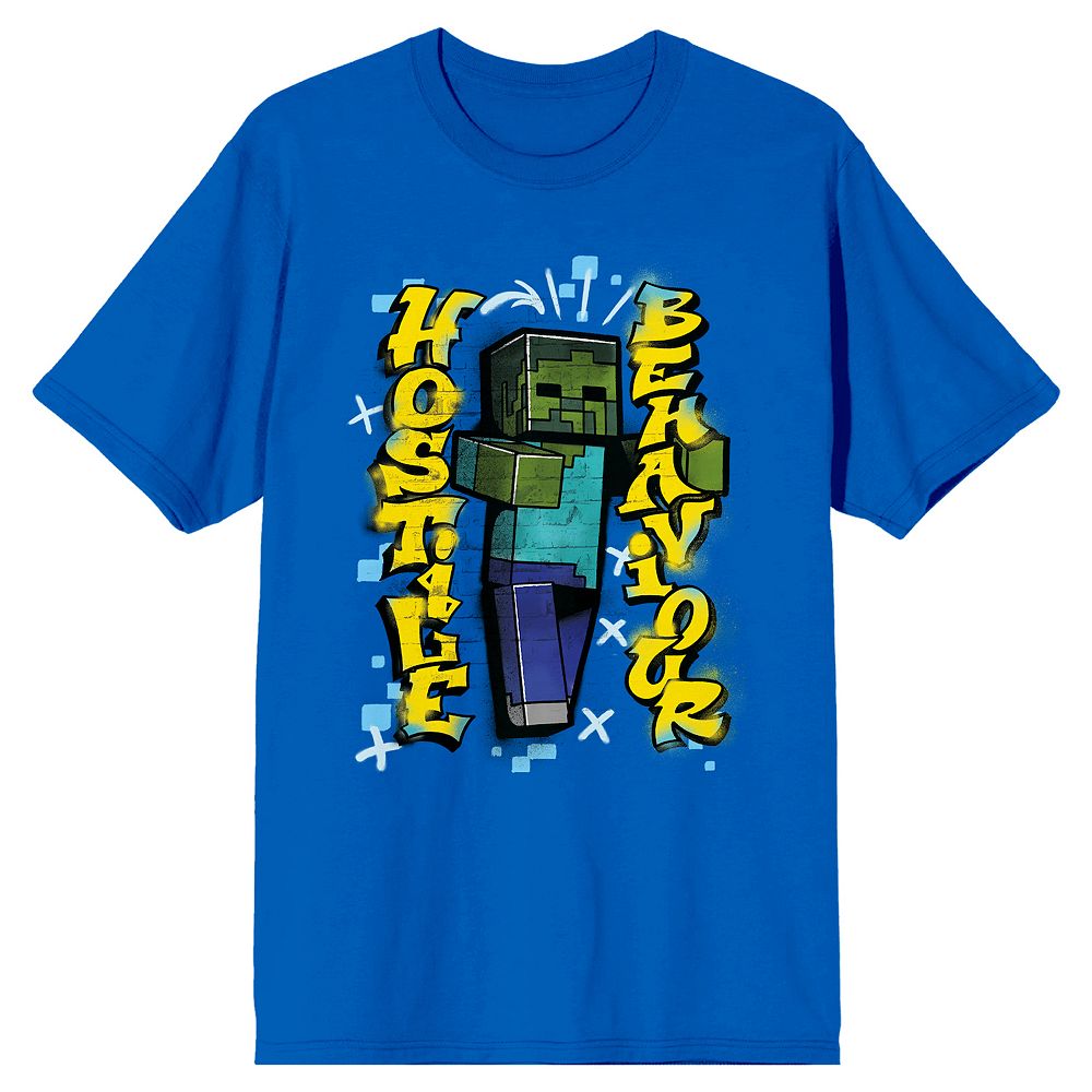 Men's Minecraft Cursed Zombie Short Sleeve Graphic Tee