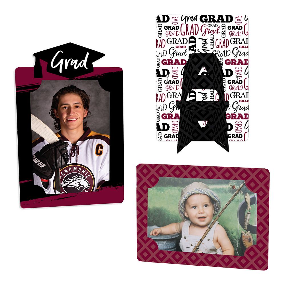 Big Dot Of Happiness Maroon Grad Best Is Yet To Come 4x6 Display Paper ...