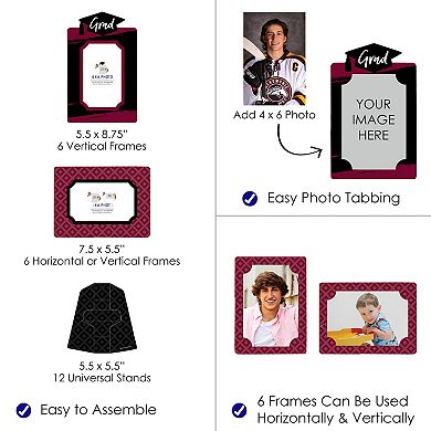 Big Dot Of Happiness Maroon Grad Best Is Yet To Come 4x6 Display Paper ...