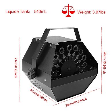 Black, 25w Pro Automatic Bubble Machine With Handle