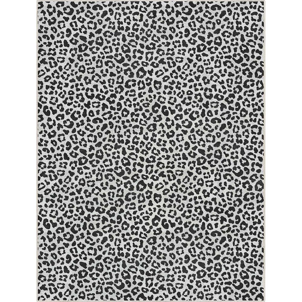 Well Woven Animal Prints Leopard Black Modern Area Rug