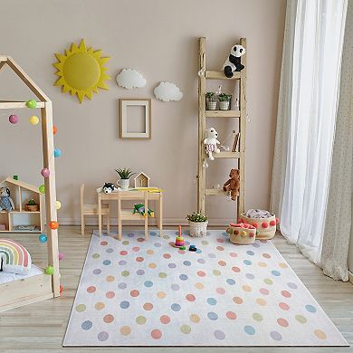 Well Woven Kids Rugs Multi Dot Kids Dots Area Rug