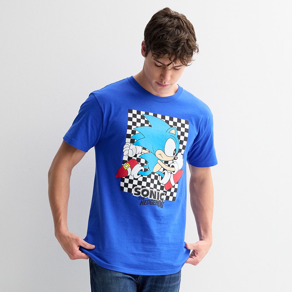 Men's Bioworld Sonic Classic Checker Run Graphic Tee