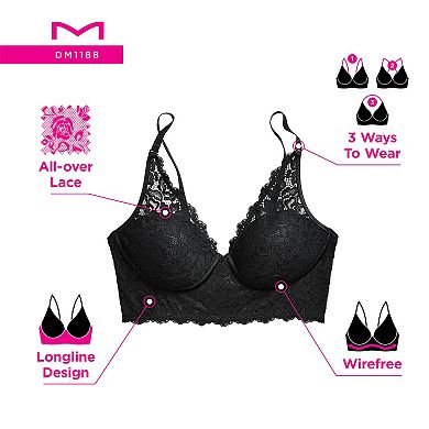 Maidenform® Lightly Lined Convertible Lace Bralette DM1188
