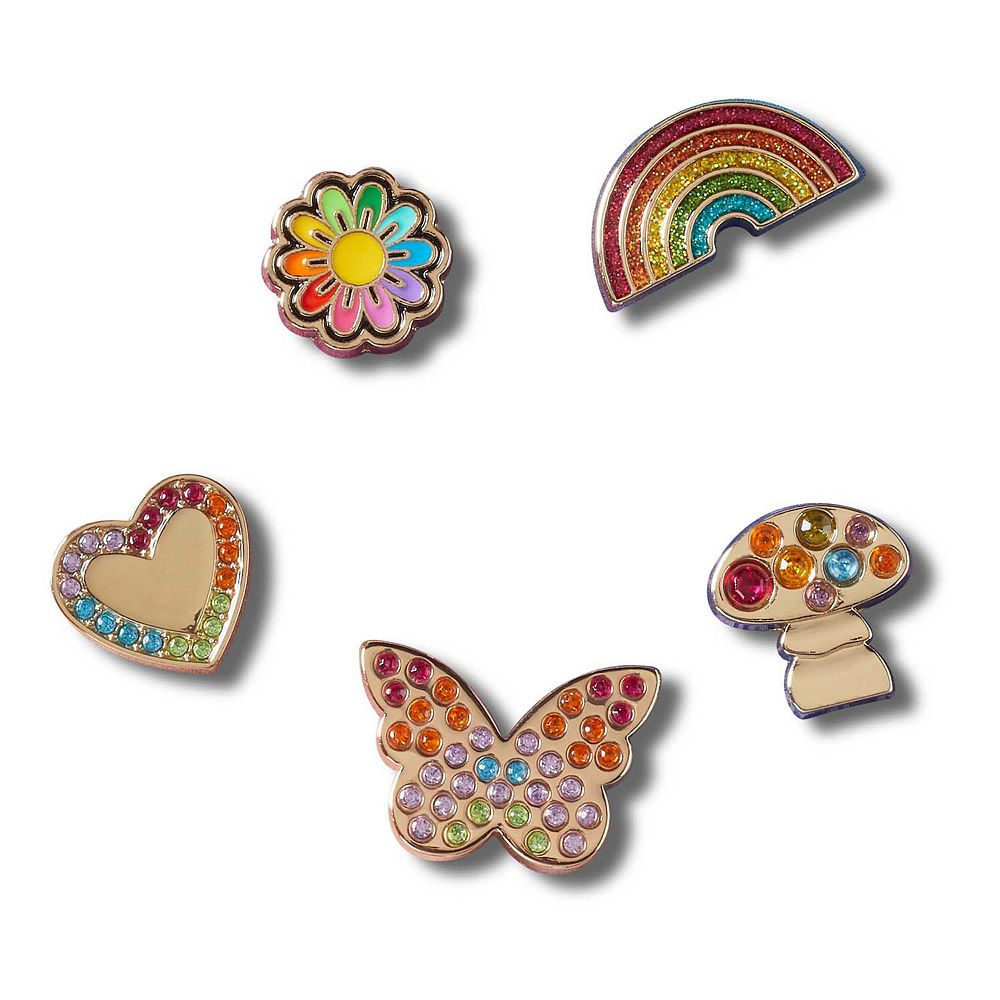 Crocs Rainbow Elevated Festival 5-Pack Jibbitz Croc Charms