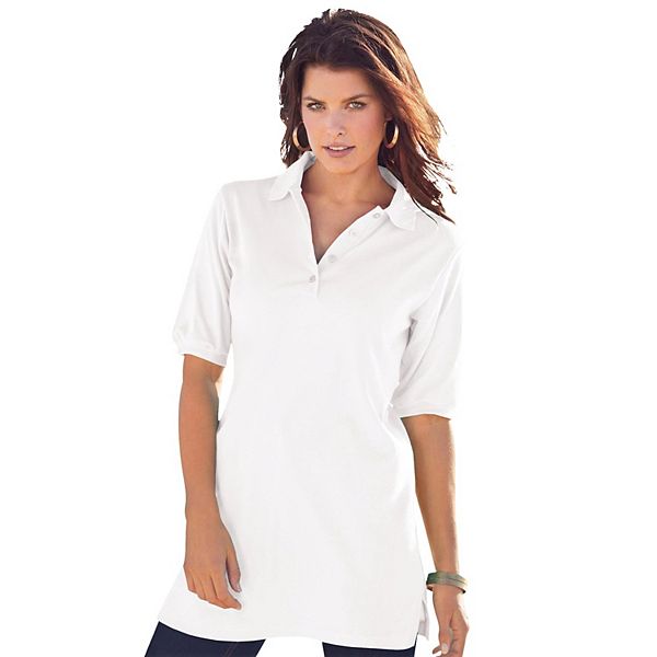 Roaman's Women's Plus Size Oversized Polo Tunic