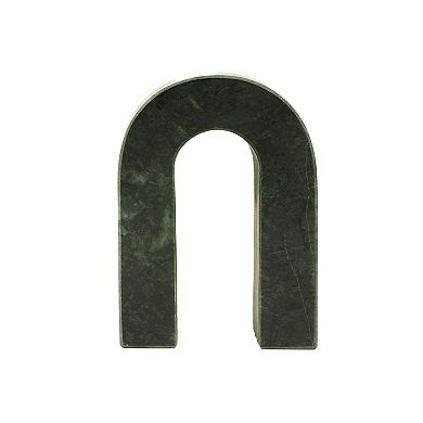 Everyday Decor Green Marble Simple Arch Table Decor