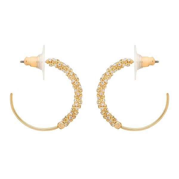 Emberly Glitzy Large Hoop Earrings