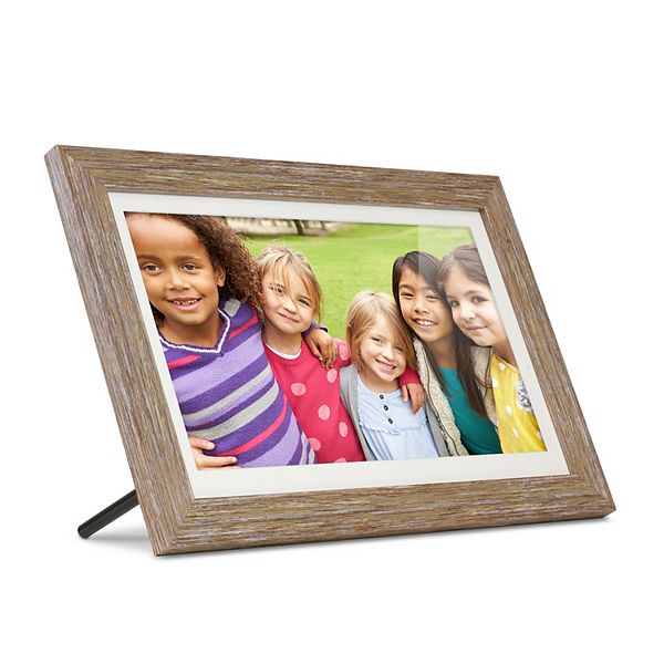 Aluratek 13.3-in. Distressed Wood WiFi LCD Touchscreen Digital Photo ...
