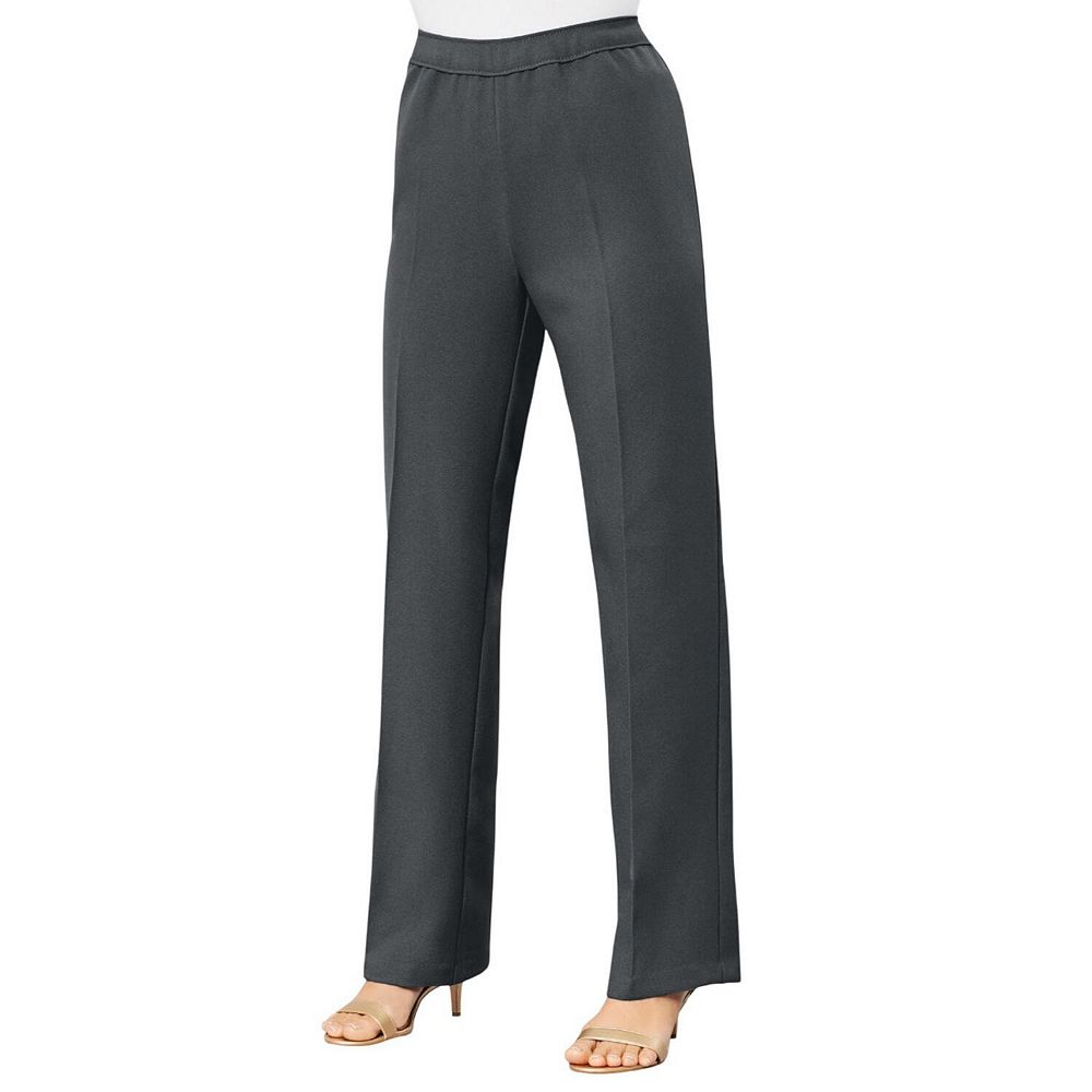 Roaman's Women's Plus Size Petite Plus Size Wide Leg Bend Over Pant