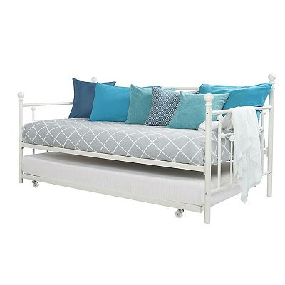 White Metal Daybed Frame Daybed Frame With Trundle White 107×203 Cm