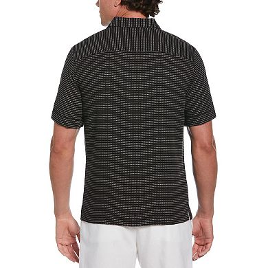 Men's Cubavera Geo Palms Print Short Sleeve Button-Down Shirt