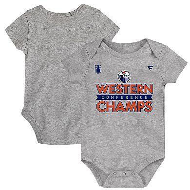 Newborn Fanatics Heather Gray Edmonton Oilers 2024 Western Conference ...
