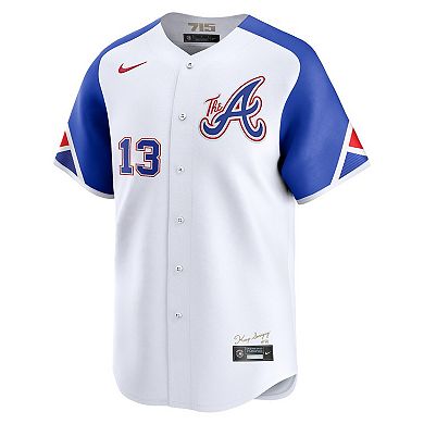 Men's Nike Ronald AcuÃ±a Jr. White Atlanta Braves City Connect Limited ...