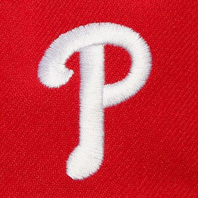Men's Mitchell & Ness Red Philadelphia Phillies Team Tagged Snapback Hat