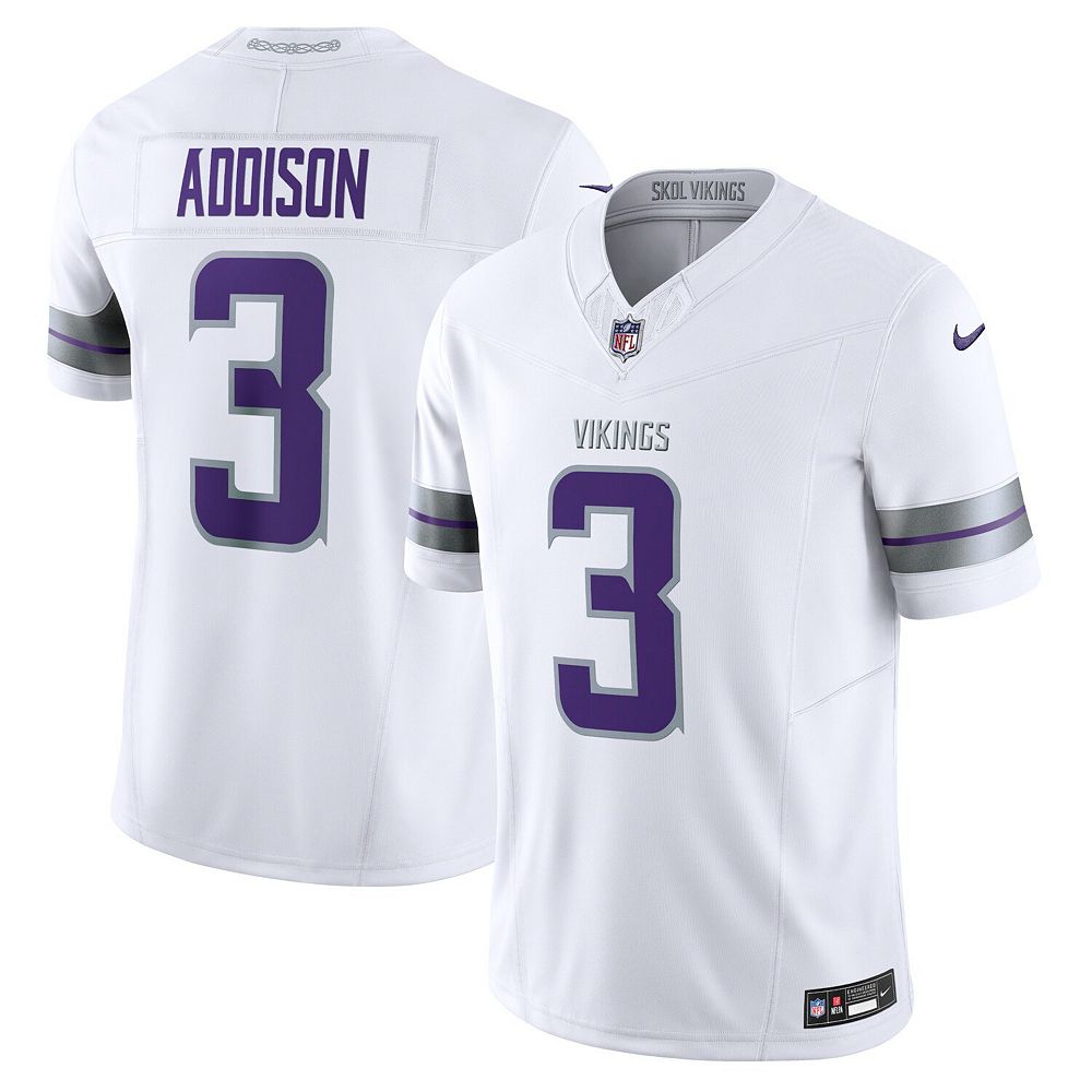 Men's Nike Jordan Addison White Minnesota Vikings Alternate Vapor F.U.S ...