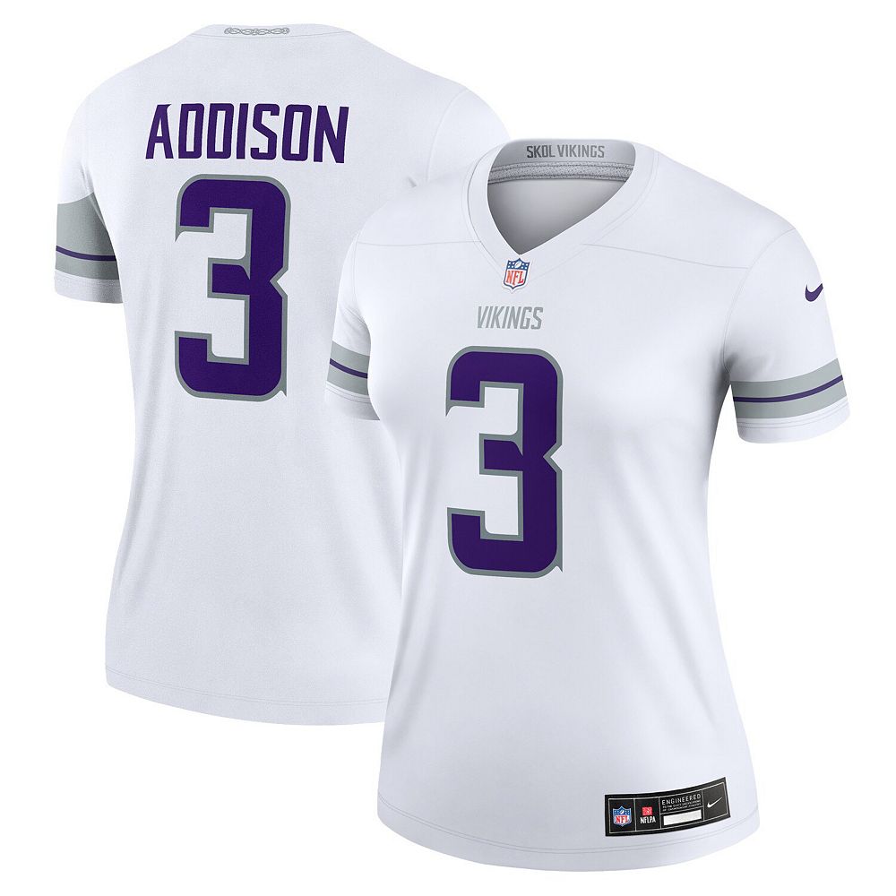 Women's Nike Jordan Addison White Minnesota Vikings Alternate Legend Jersey