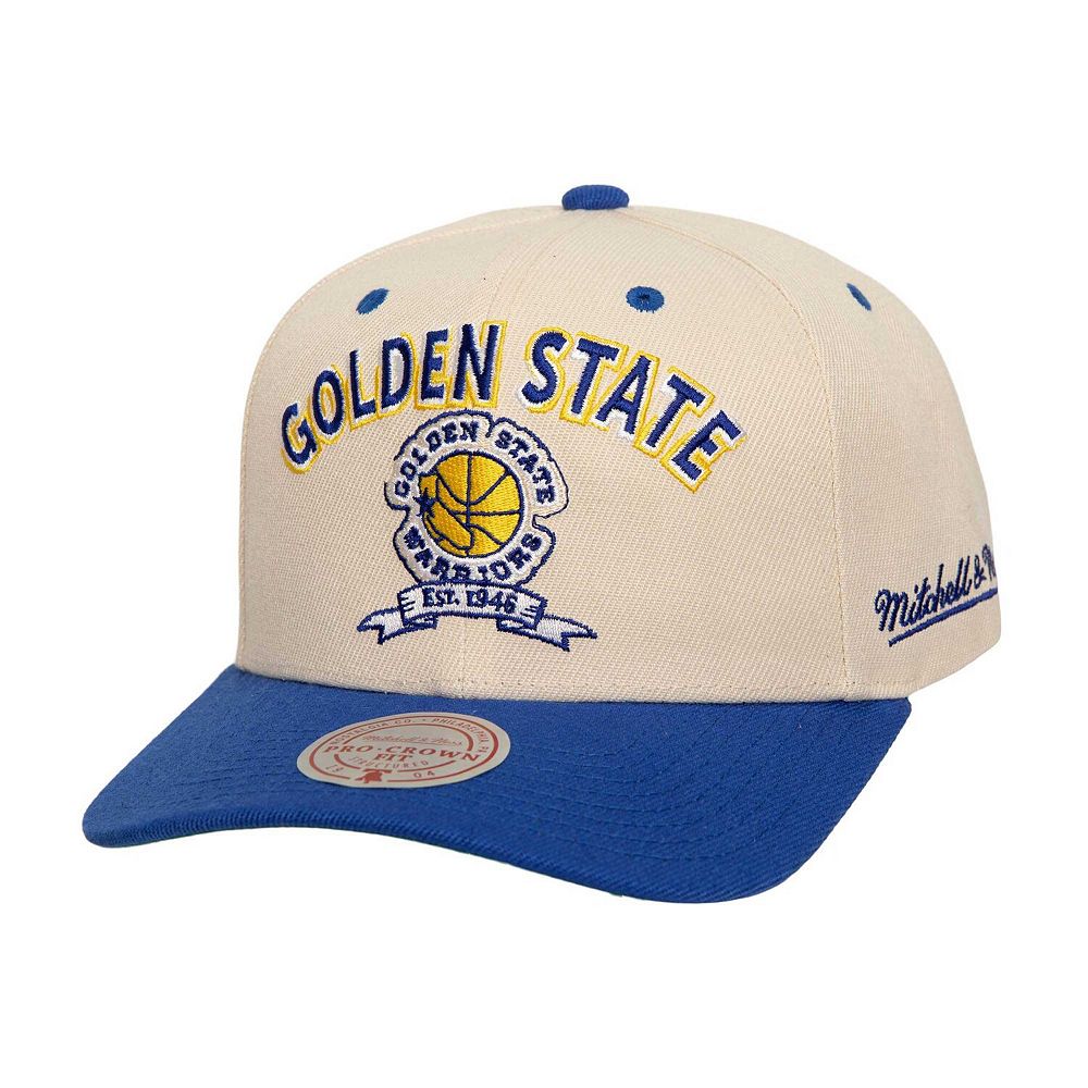 Men's Mitchell & Ness Cream/Royal Golden State Warriors 7x NBA ...