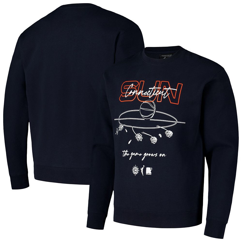 Unisex round21 Navy Connecticut Sun Bloom Crew Pullover Sweatshirt