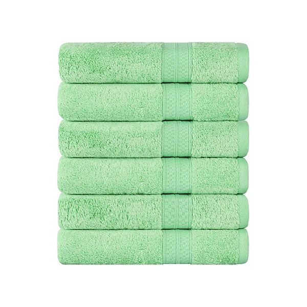 SUPERIOR Rayon from Bamboo Blend Solid 6-Piece Hand Towel Set