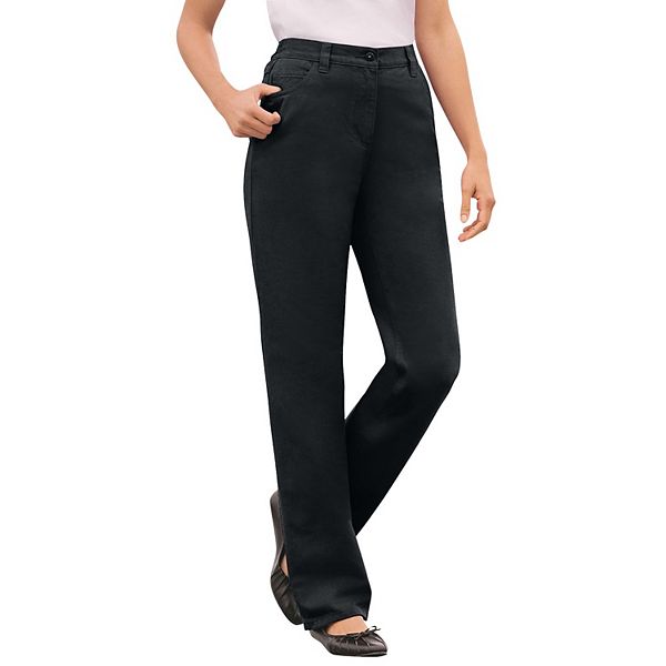 Woman Within Womens Plus Size Tall Perfect Cotton Back Elastic Jean