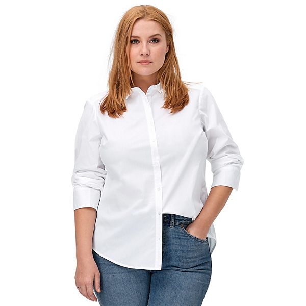 ellos Plus Size Emma Button-Down Shirt