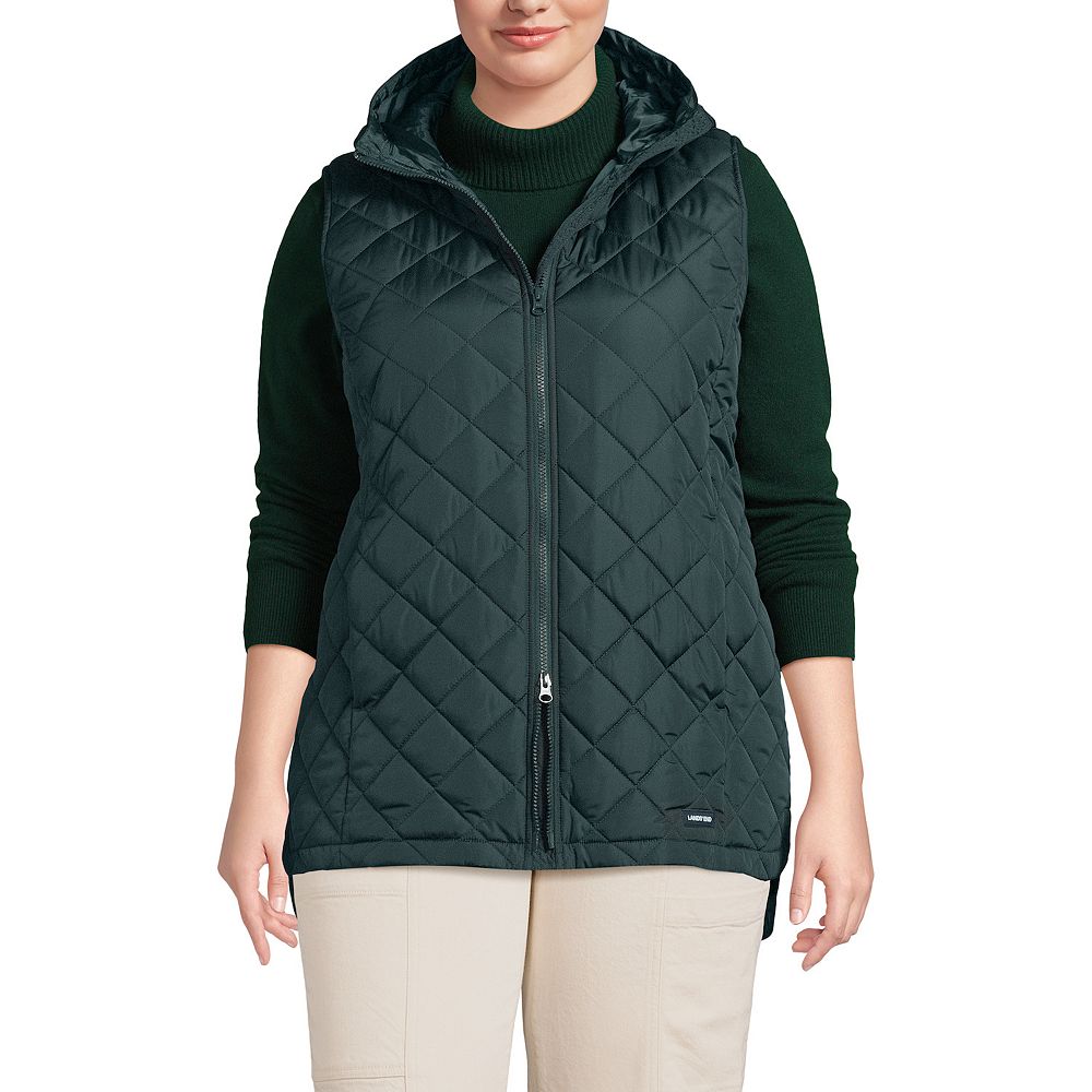 Plus Size Lands' End Hooded Insulated Vest