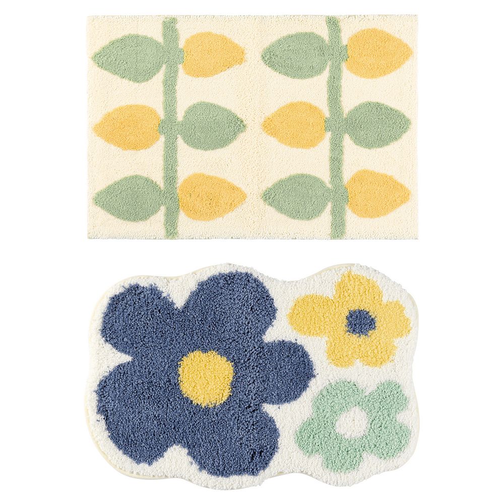 Soft Plush Non Slip Bathroom Mat Quick Dry Reversible Microfiber Bath ...