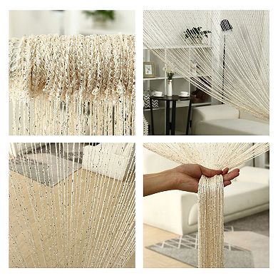 String Curtain Fringe Panel Thread Strip Backdrop Bedroom Door Window ...