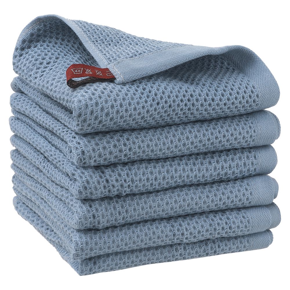 6pcs Cotton Cleaning Cloth Kitchen Towels for Dish Washing Drying Rags ...