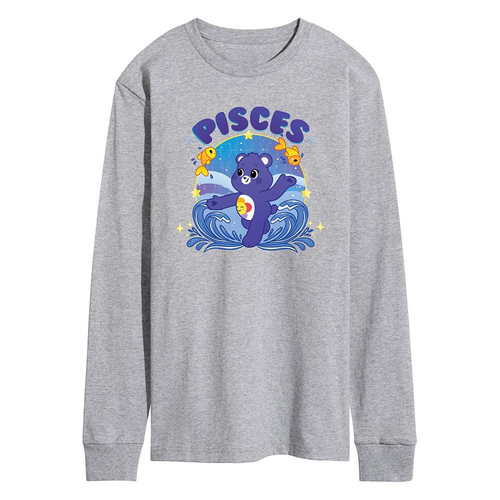Men's Care Bears Pisces Long Sleeve Graphic Tee